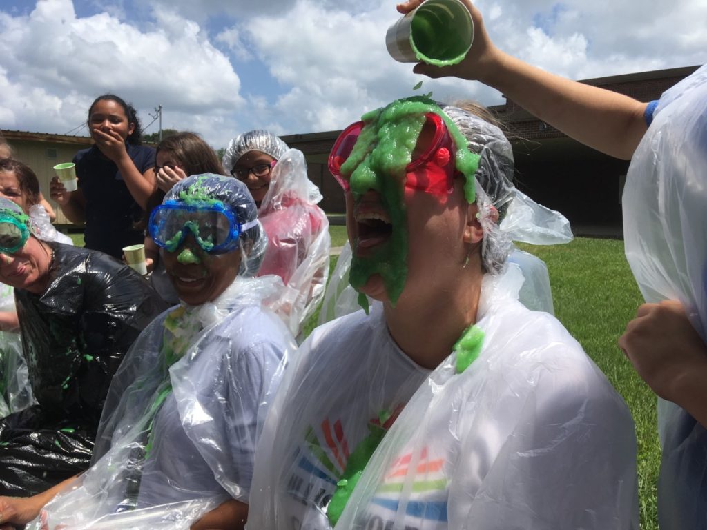 Million word readers get to slime their teachers