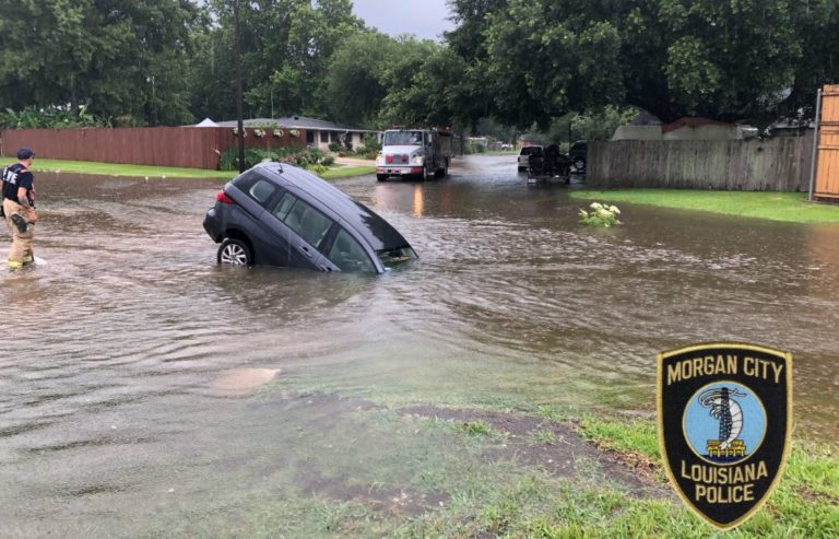 Morgan City experiencing major street flooding